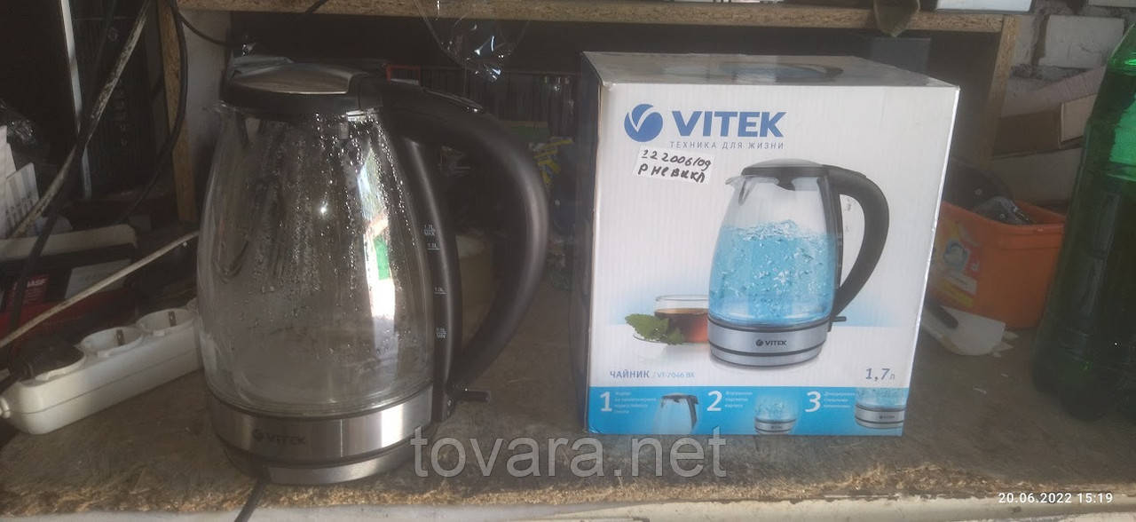 Електричний Чайник Vitek VT-7046 BK No 222006109 — Купити Недорого на Bigl.ua (1670384574)