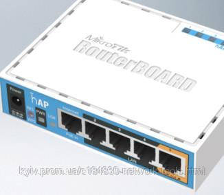 Купить Mikrotik RB951Ui-2ND (hAP) Маршрутизатор Wi-Fi, цена 1640 грн ...