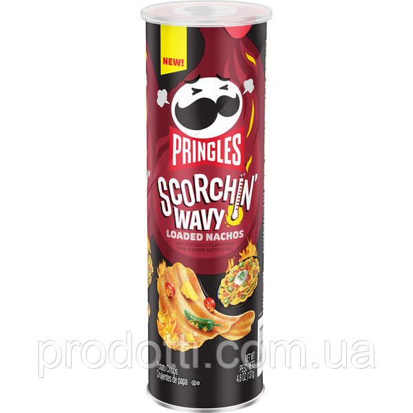 Волнистые чипсы Pringles Scorchin Wavy Loaded Nachos 137 г (ID ...