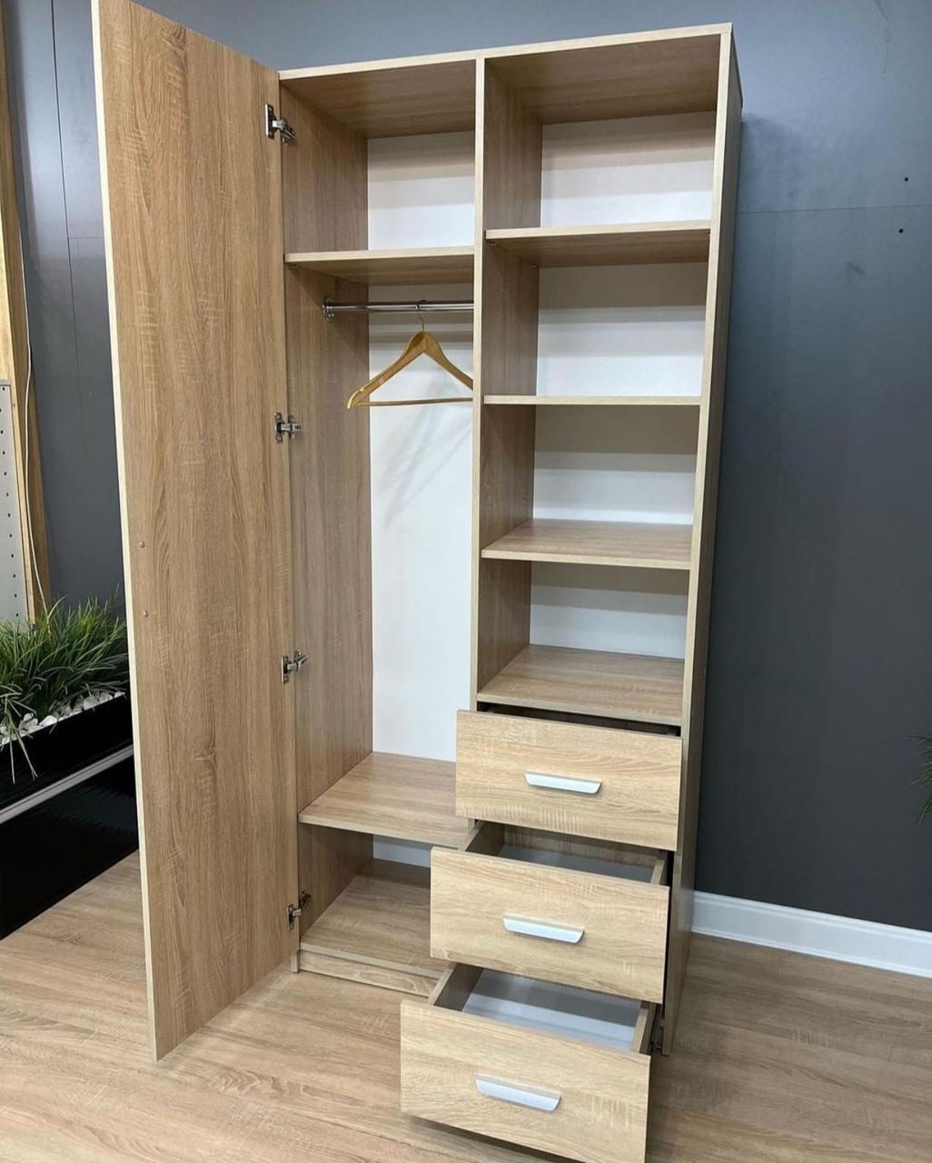 Купить Шкаф из ДСП с ящиками, полками и штангой, цена 5190 грн — Prom ...