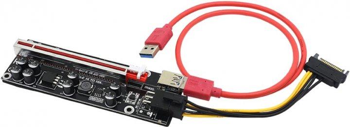 Райзер (Riser) Card PCI Express Ver.009S PCI-E 1X To 16X 6+2 Pin 12v З ...