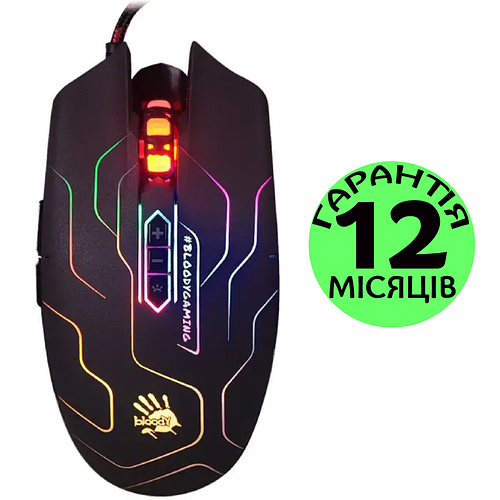 Игровая мышь Bloody Q80 Maze черная, проводная, геймерская мышка с ...