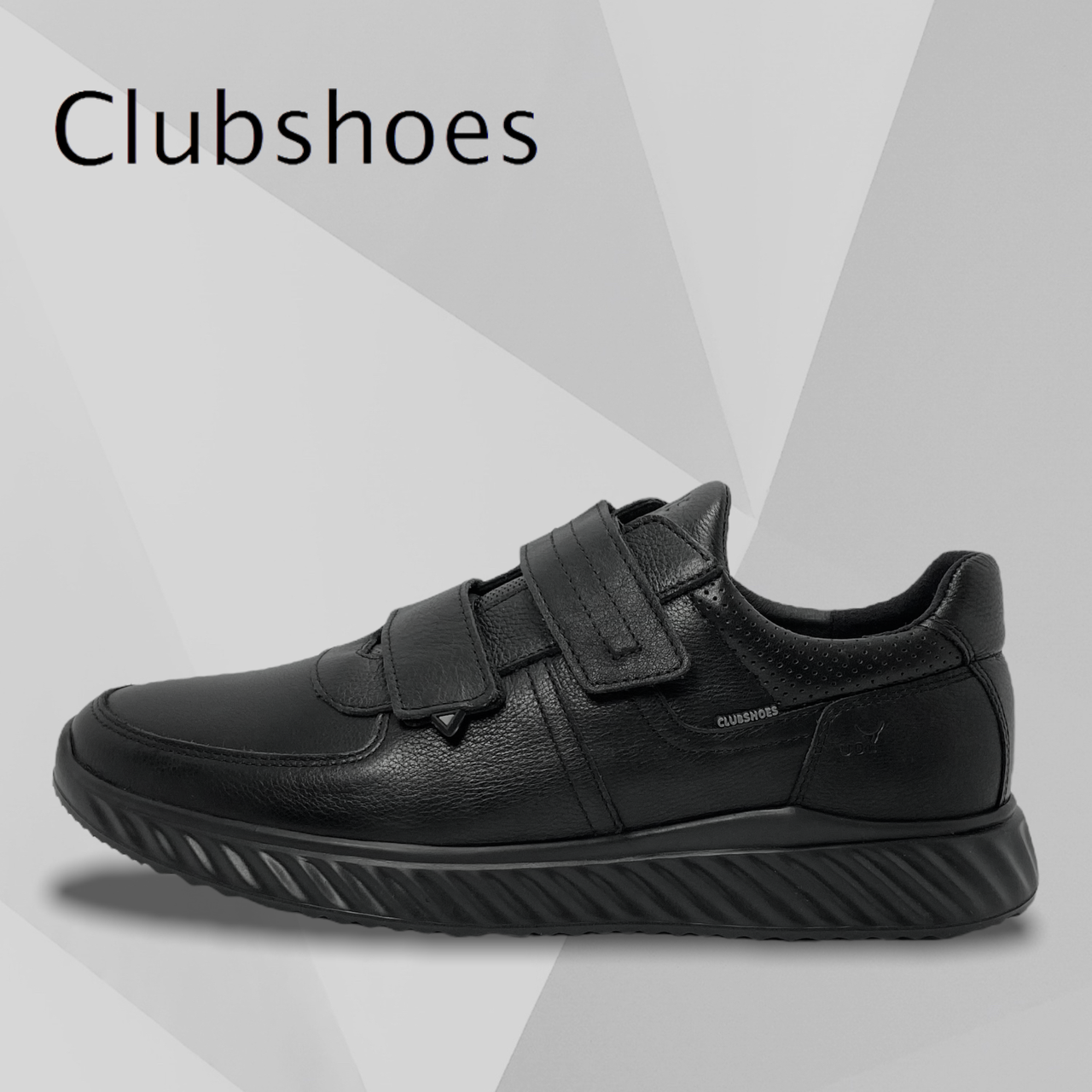 Мужские Осенние Кроссовки Clubshoes Черные Кожаные на Липучках Осень ...