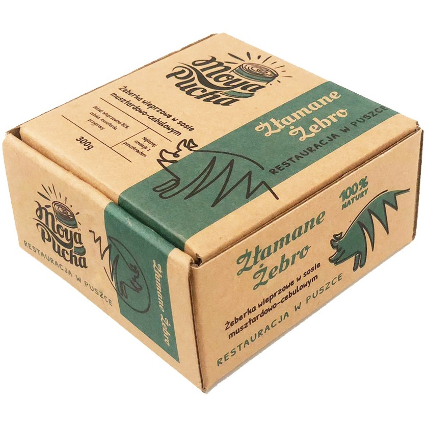Консерва Moya Pucha Zlamane Zebro - свинячі ребра в гірчично-цибульному ...