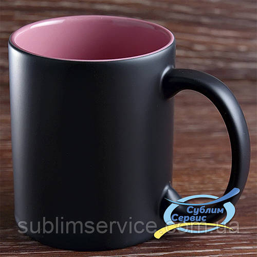 Чашка для сублимации хамелеон цветная внутри 330мл Розовая цена 90 69 грн — Prom Ua Id