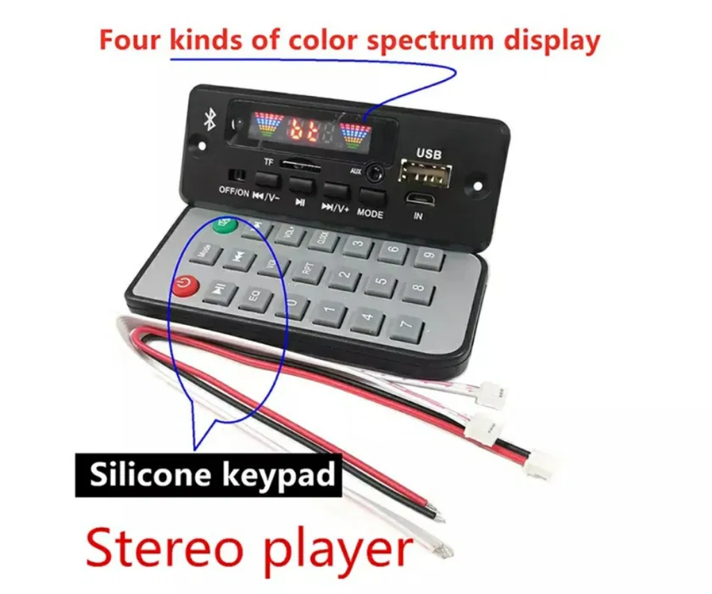 НОВИНКА 2025 ОРИГИНАЛ! BLUETOOTH 5.0! Додаток з мікрофоном 12V MP3/WMA/WAV/FLAC, ARE: продаж ...