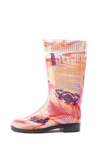 Красивые резиновые женские сапоги высокие оранжевые (ID#1672137100 ...