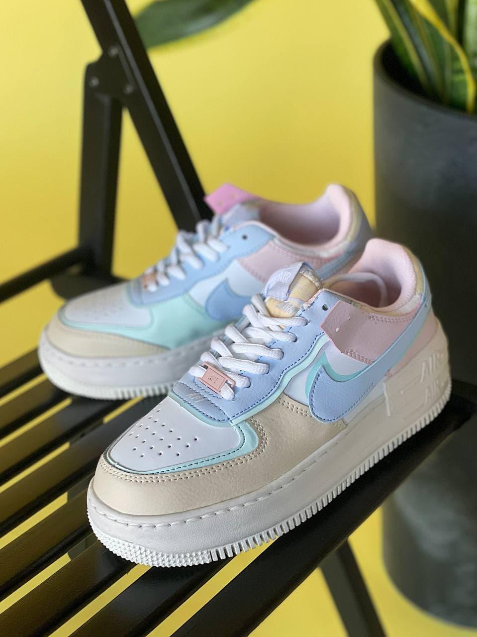 Кроссовки женские Nike Air Force/Найк Эир Форс, стильные кожаные кеды ...