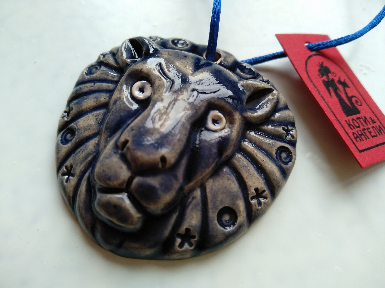 Кулон «Лев» №8. Кераміка «Коти і Ангели". 892002720