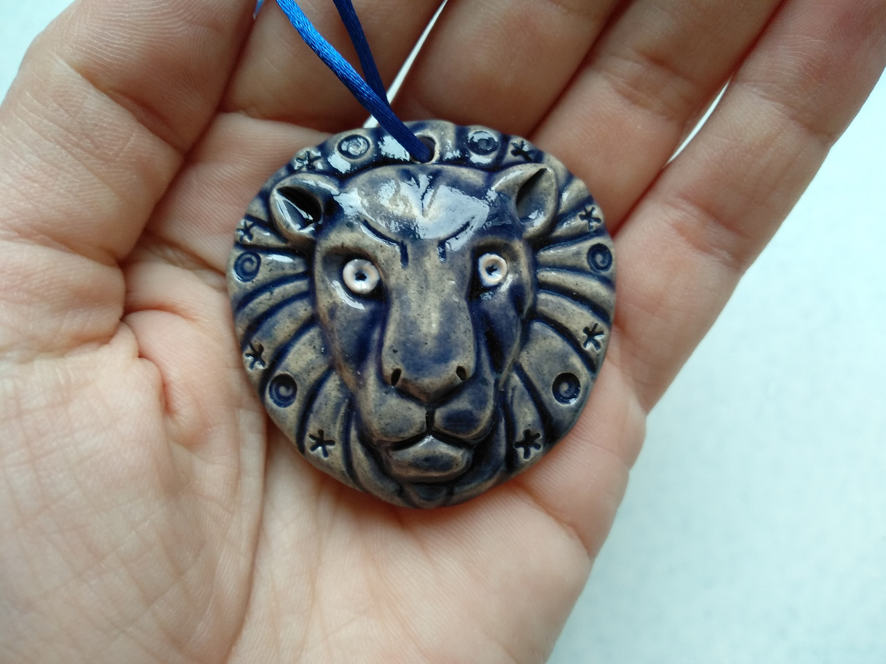 Кулон «Лев» №8. Кераміка «Коти і Ангели". 892002720