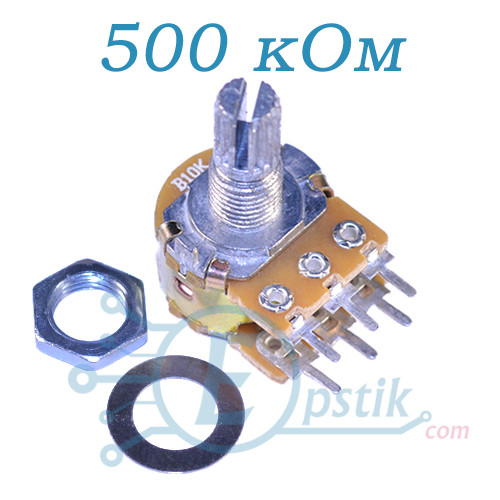 Резистор переменный 500 кОм WH148-2B 15мм: продажа, цена в Гайвороне ...