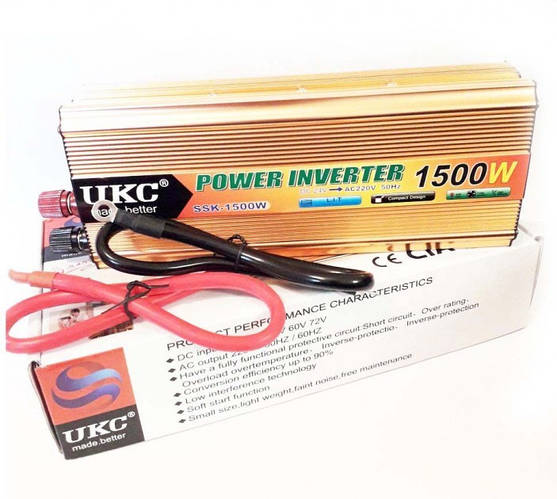 Автомобільний інвертор перетворення навантаження UKC 1500W 24V AC/DC SSK, ціна 1674 грн — Prom ...