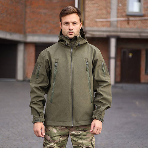 Военная тактическая куртка Soft Shell Grifon меланж хаки, цена 2290 грн ...