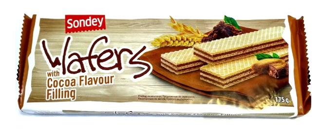 Купити Вафлі Sondey (Italy), з шоколадним смаком,175g, ціна 50 грн ...