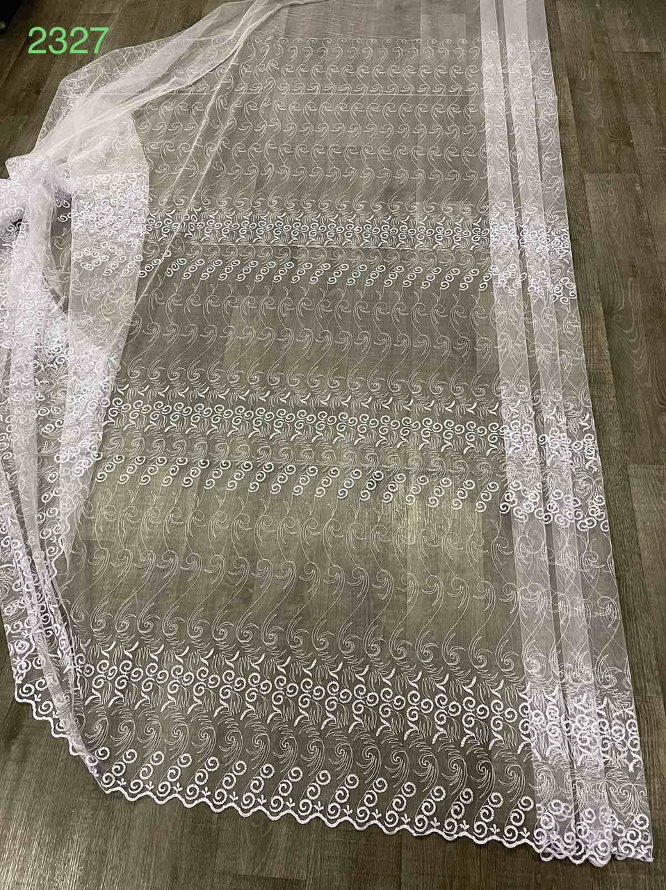 Турецкая Тюль на Сетке с Вышивкой Белого Цвета — Купить Недорого на ...