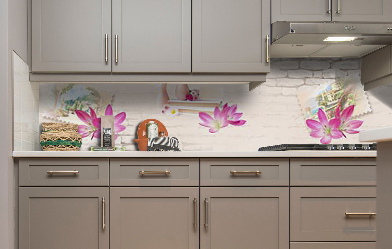 Наклейка на скинали Zatarga на кухню «Красивые марки» 650х2500 мм ...