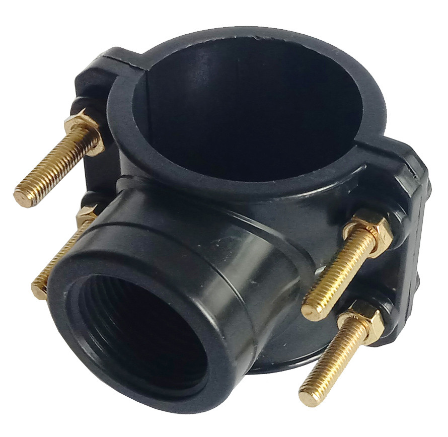 Хомут для врезки Ø50 х 3/4" с прокладкой в компл., нерозб., ПЭ (ID ...