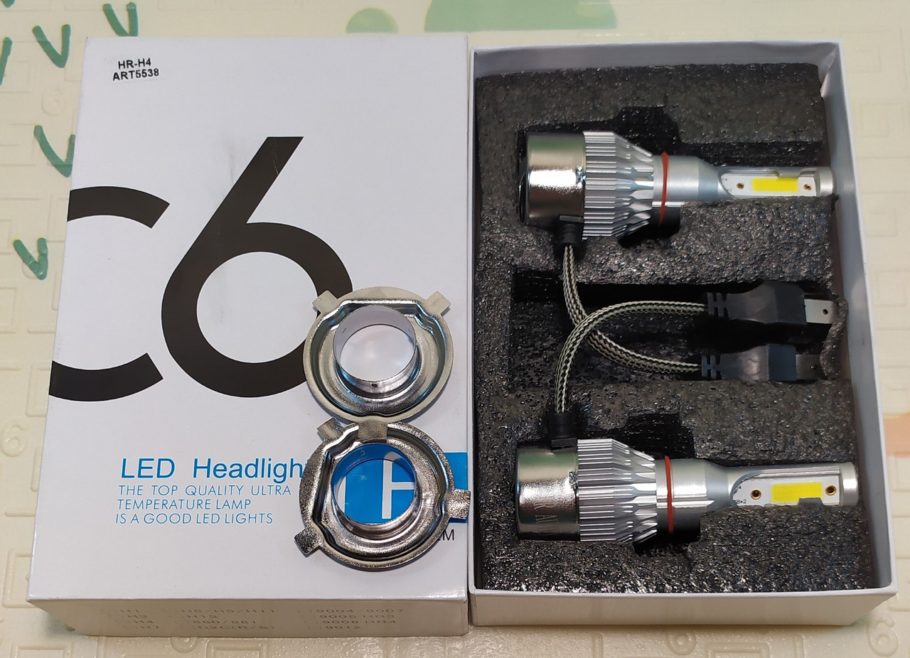 Led лампы C6 H4 комплект 2шт светодиодные лампы (ID#1674119699), цена ...