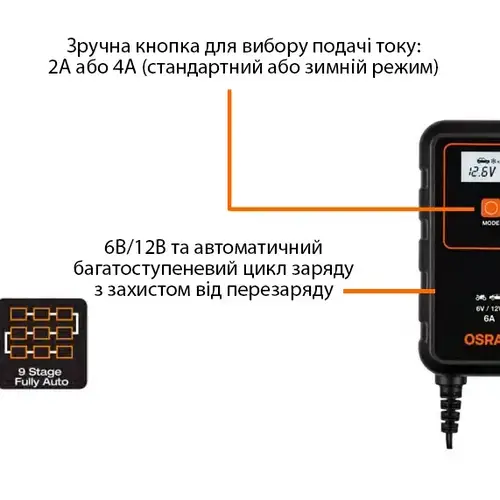 Купити Зарядний пристрій для АКБ OEBCS904 BTRYCHRG904 OSRAM ...