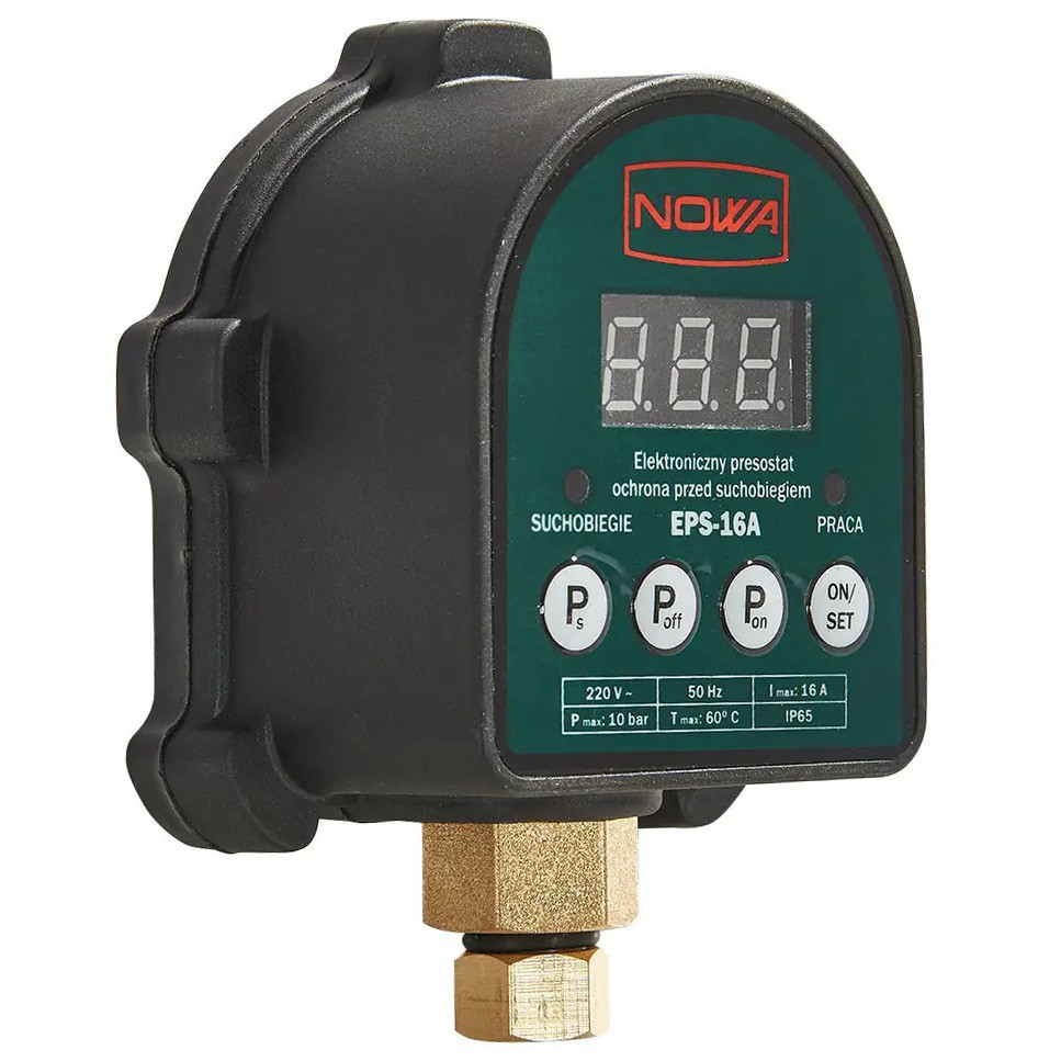 Электронное Реле Давления с Защитой от Сухого Хода NOWA EPS-16A ...