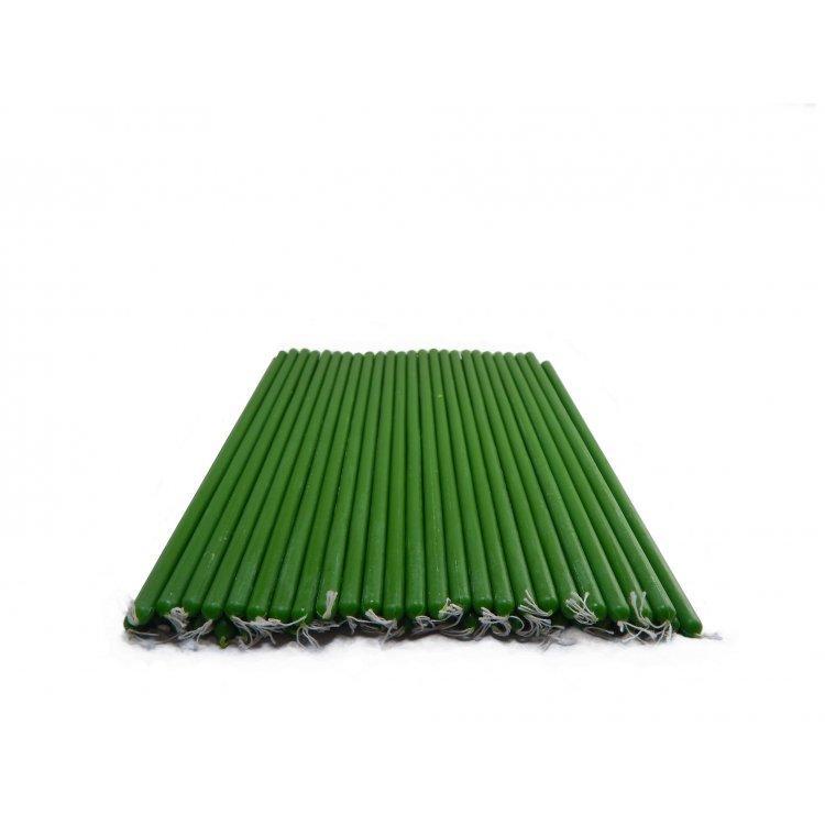 Тонкие Восковые Свечи Зеленые 20 См 100 Пчелиный Воск Хорошо Скручиваются — Купить