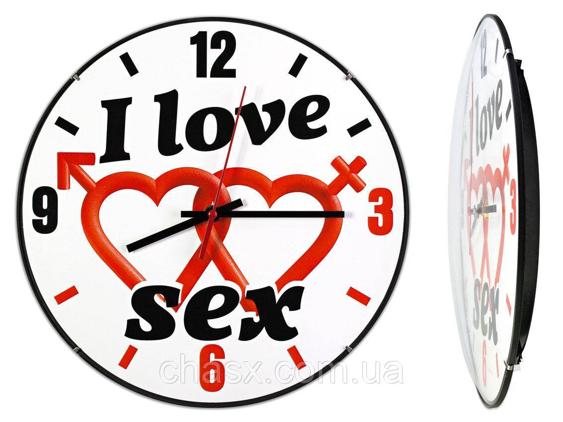 Часы Настенные Montre I Love Sex Сплетенные Сердца 30х30х5 См Стекло