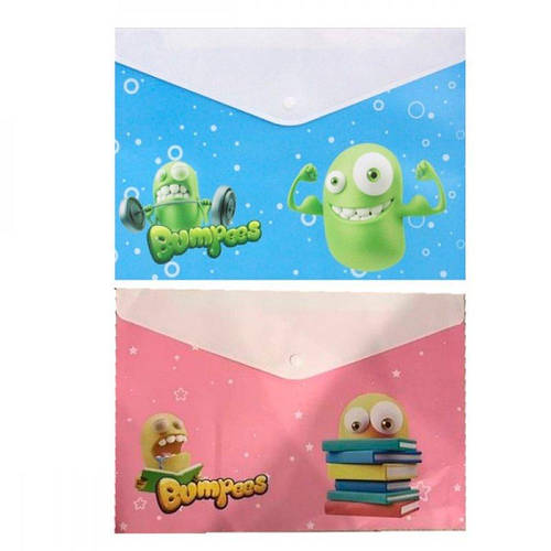 Купить Папка-конверт пластиковая А4 "Deli" "Bumpees" на кнопке Mix 116306/65102, цена 34 ...