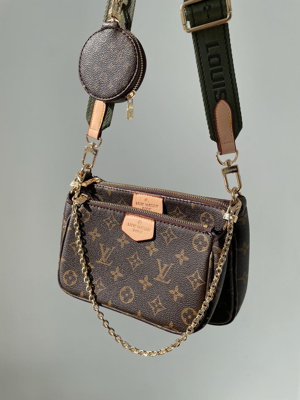 Купить Сумка женская в стиле Луи Витон / Louis Vuitton 3 в 1 коричневая ...