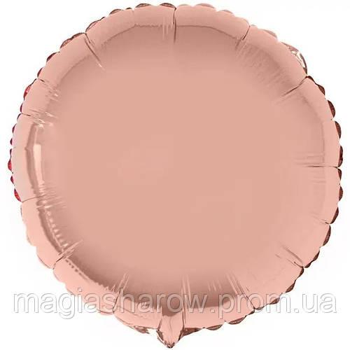Фол куля Flexmetal 18"/45см КРУГ металік рожеве золото (ФМ) (ID#1674902385), цена: 45 ₴, купить ...