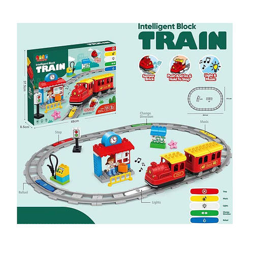 Конструктор железная дорога JDLT 55 деталей Разноцветный 6968703060025 (ID#1675214676), цена ...