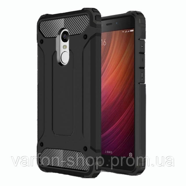 Противоударный Чехол для Xiaomi Redmi Note 4x 4 с Заглушками Черный ...