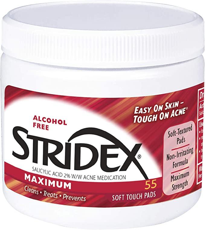 Очищувальні серветки з саліциловою кислотою без спирту Stridex 55 м'яких серветок: продаж, ціна ...