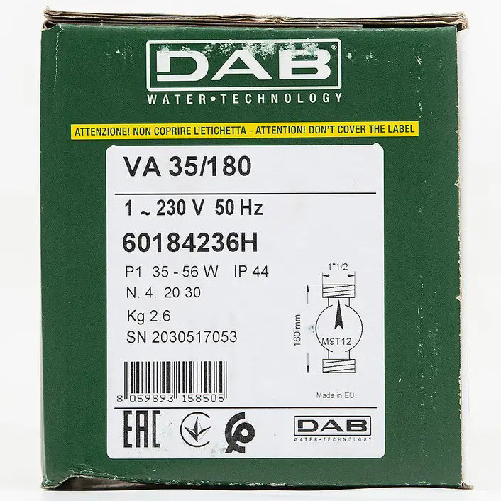 Купити Циркуляційний насос для води систем опалення DAB VA 35/180, ціна 3850 ₴ - Prom.ua (ID ...