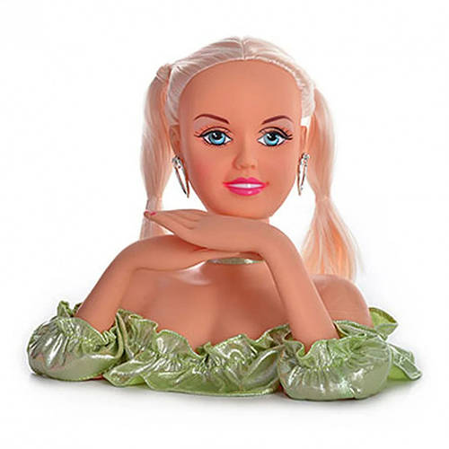 Купить Кукла голова для причесок DEFA 20957 с аксессуарами Зелёный ...