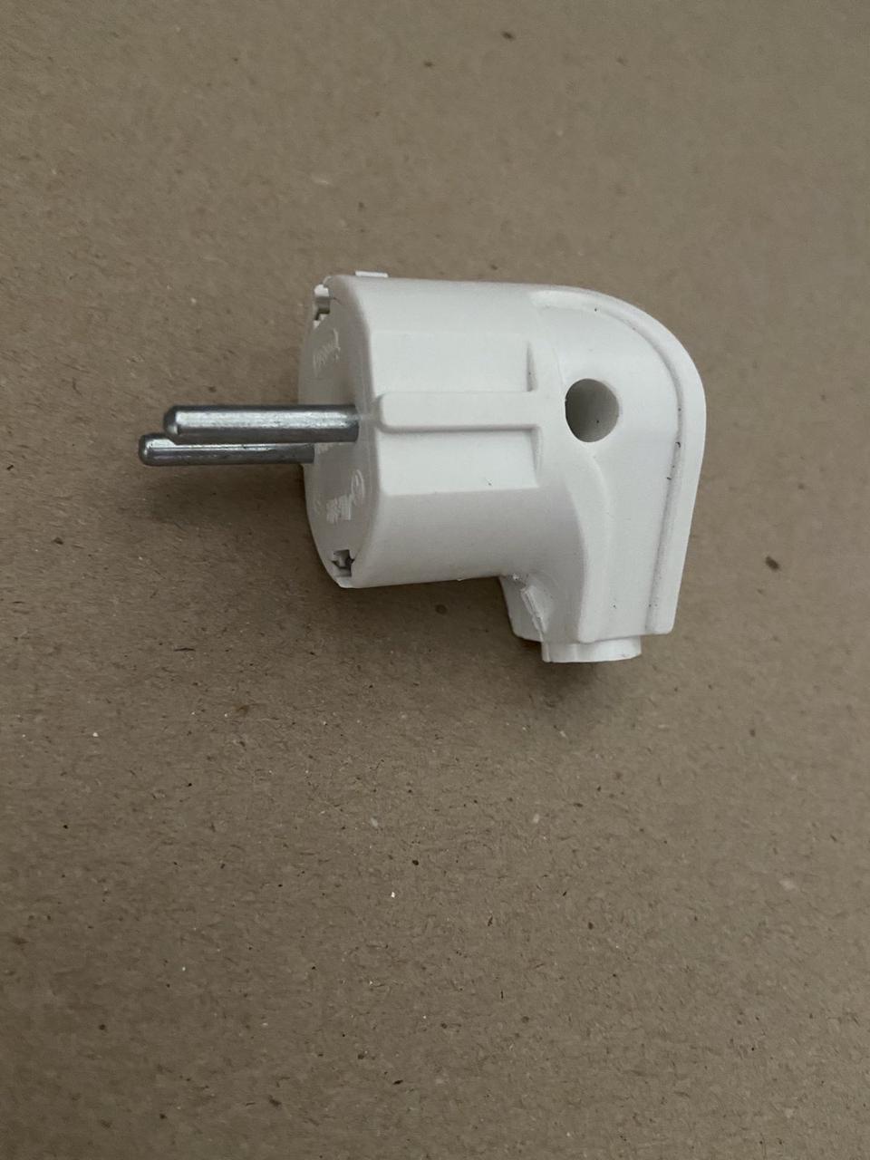 Вилка 16А сталь В16-У07 біла євро Україна, цена 14.90 грн — Prom.ua (ID ...