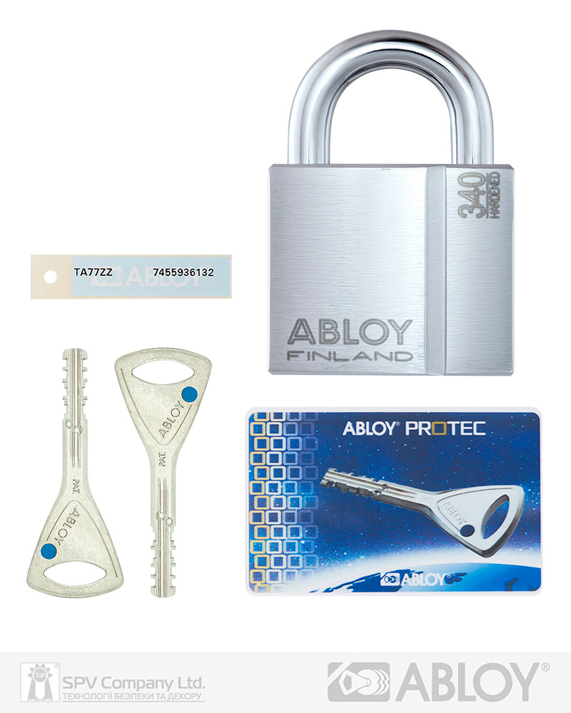 Купить Замок висячий ABLOY PL340 PROTEC NA77FF 2KEY PRO_N NR_shackle 25мм 10мм BOX, цена 5976.48 ...