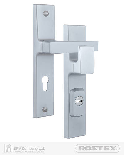 Фурнітура захисна ROSTEX OFFICE R fix-mov DIN PLATE 90мм Хром_сатин ...