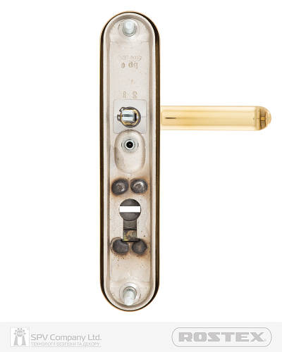 Фурнітура захисна ROSTEX DECOR R mov-mov DIN PLATE 85мм Титан_PVD_мат ...