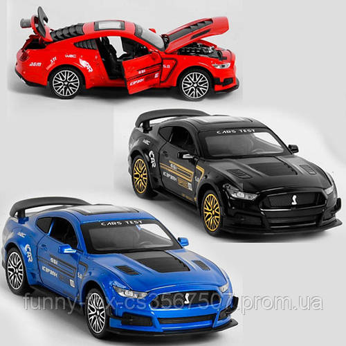 Купити Машинка Форд Мустанг, іграшка 1:32 (синій, червоний, чорний, 16 ...