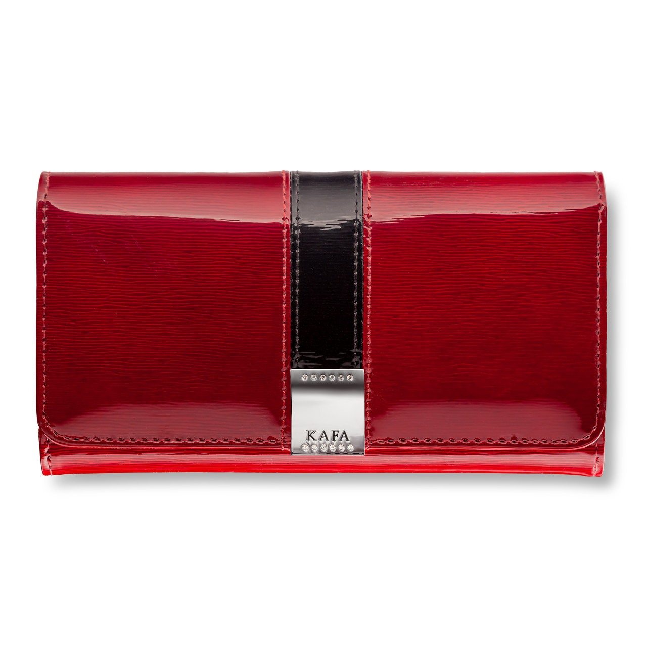 Великий шкіряний жіночий гаманець Kafa червоний 24 відділення Rfid блокування Id 1675809713