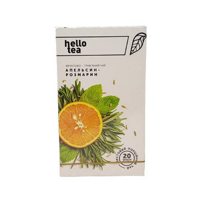 Фруктовий чай "Апельсин-розмарин" Hello Tea фільтр-пак 20 шт, ціна: 78 ...