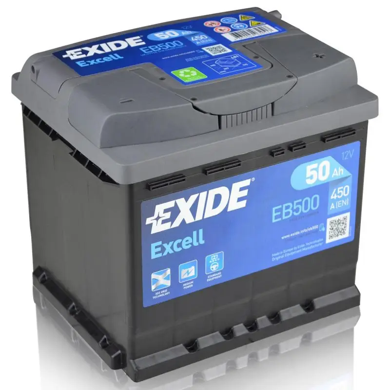 Аккумулятор 50Ah-12v Exide EXCELL (207х175х190), R, EN450, EB500 (ID ...