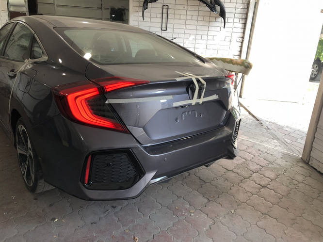 Купить Бампер задний SI Honda Civic 4D 2016-2019 комплектный, цена 9400 ...