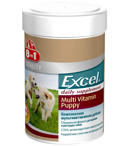 Excel «Multi Vitamin Puppy» 8in1, 100 табл, для цуценят та молодих ...
