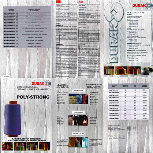 Купить Карта цветов нитей DURAK для оверлока текстурированных полиэстер ...