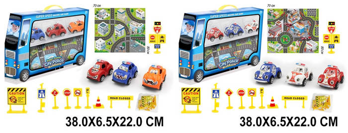 Игровой коврик 2021E-F (2029577-78) (48шт/2) Rally, 2 вида, машинки ...