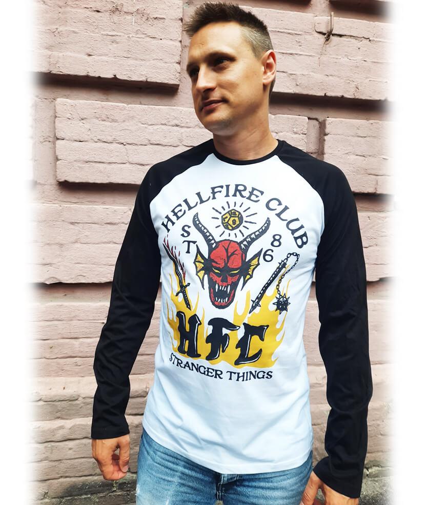 Футболка лонгслів Hellfire Club 86 Stranger Things Best4U (20631) Біло ...