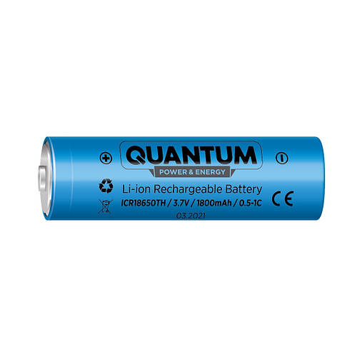 Акумулятор Quantum Li-ion 18650 на 1800mAh. 0.5-1С з клемним виступом ...