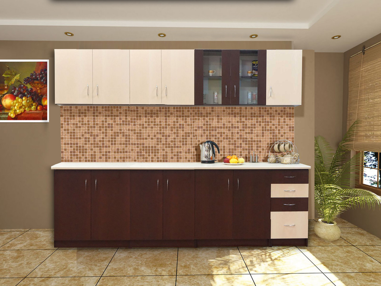 Комплект Модульної Кухні кухонна Гарнітура Набір Кухонних Меблів Венера 2 6м СМ 10022