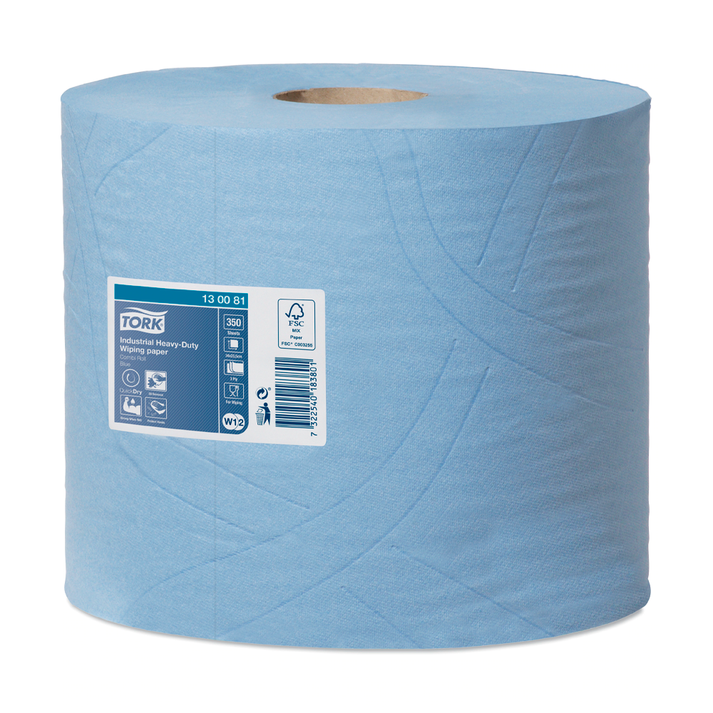 Протирочная бумага TORK Advanced голубая 119 м 34х23.5 см 350 листов ...